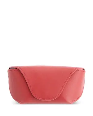 ROYCE NEW YORK Leather Glasses Carrying Case - Red
