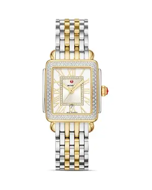 Michele Deco Madison Mid Watch, 29mm - White/two Tone