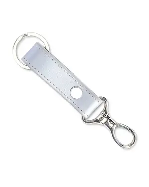 ROYCE NEW YORK Leather Valet Key Chain Silver
