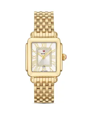 Michele Deco Madison Mid Watch - White/gold