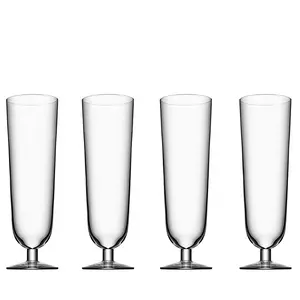 ORREFORS Beer Collection Pilsner Glass, Set Of 4 - Clear