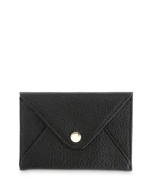 ROYCE NEW YORK Leather Envelope Card Case - Black