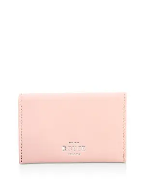 ROYCE NEW YORK Leather Envelope Card Case - Light Pink