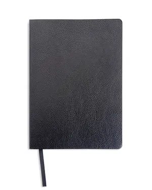 ROYCE NEW YORK Pebbled Leather Lined Journal Blue