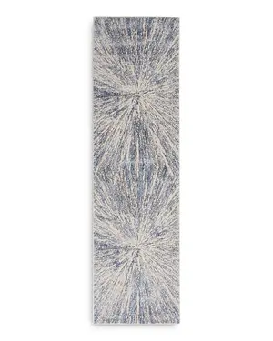 NOURISON HOME Silky Textures Sly05 Runner Area Rug, 2'2 X 7'6 - Blue/gray