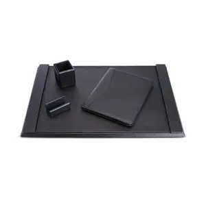 ROYCE NEW YORK 4 Pc. Suede Lined Executive Desk Accessory Set