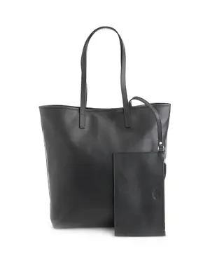 ROYCE NEW YORK Pebble Grain Leather Tote - Black
