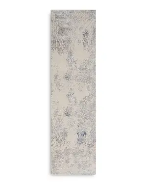 NOURISON HOME Silky Textures Sly06 Runner Area Rug, 2'2 X 7'6 - Gray/ivory