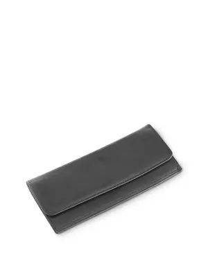 ROYCE NEW YORK Leather Rfid Blocking Clutch Wallet - Black