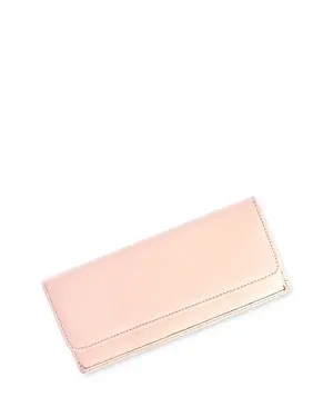 ROYCE NEW YORK Leather Rfid Blocking Clutch Wallet - Light Pink