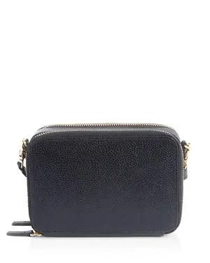 ROYCE NEW YORK Mini Leather Crossbody - Black