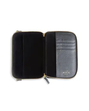 ROYCE NEW YORK Mini Leather Crossbody - Black