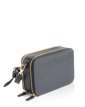 ROYCE NEW YORK Mini Leather Crossbody - Black