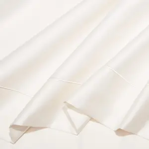 HUDSON PARK COLLECTION 500tc Sateen Wrinkle-resistant Twin Flat Sheet Exclusive - Ivory