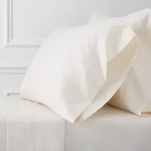 HUDSON PARK COLLECTION 500tc Sateen Wrinkle-resistant Twin Flat Sheet Exclusive - Ivory