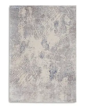 NOURISON HOME Silky Textures Sly06 Area Rug, 5'3 X 7'3 - Ivory/gray