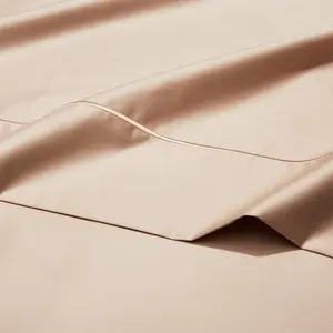 HUDSON PARK COLLECTION 500tc Sateen Wrinkle-resistant Twin Fitted Sheet Exclusive - Sand