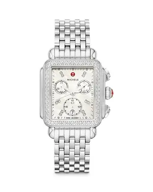 Michele Deco Chronograph, 33mm - Silver