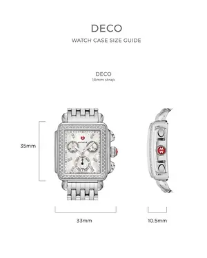 Michele Deco Chronograph Watch - Silver