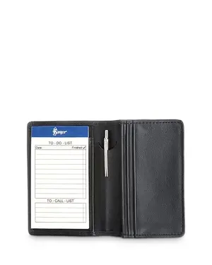 ROYCE NEW YORK Leather Notepad Organizer Wallet
