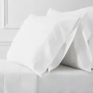 HUDSON PARK COLLECTION 500tc Sateen Wrinkle-resistant Full Fitted Sheet Exclusive - White