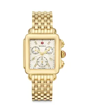 Michele Deco Chronograph 33mm - Gold