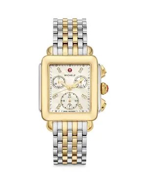 Michele Deco Chronograph 33mm - Silver  Gold