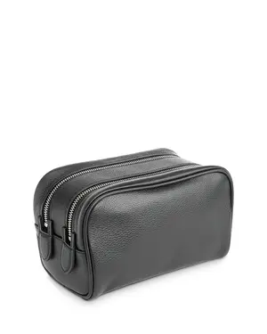 ROYCE NEW YORK Leather Toiletry Bag - Black