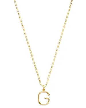 ZOE LEV Zoe Lev 14k Yellow Gold Nail Initial Pendant Necklace G/gold