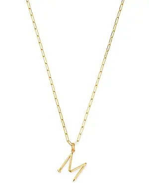 ZOE LEV Zoe Lev 14k Yellow Gold Nail Initial Pendant Necklace M/gold