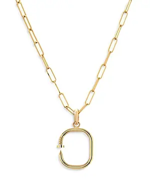 ZOE LEV Zoe Lev 14k Yellow Gold Nail Initial Pendant Necklace O/gold