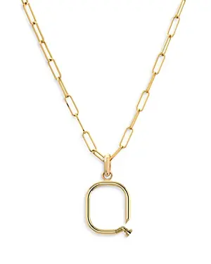 ZOE LEV Zoe Lev 14k Yellow Gold Nail Initial Pendant Necklace Q/gold
