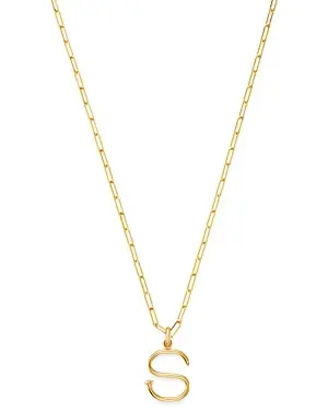 ZOE LEV Zoe Lev 14k Yellow Gold Nail Initial Pendant Necklace S/gold