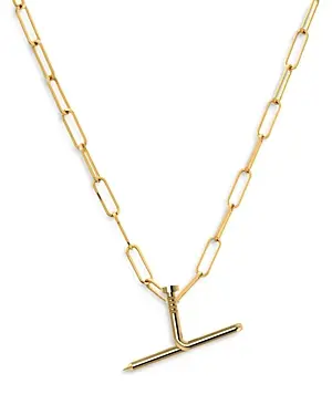 ZOE LEV Zoe Lev 14k Yellow Gold Nail Initial Pendant Necklace Y/gold