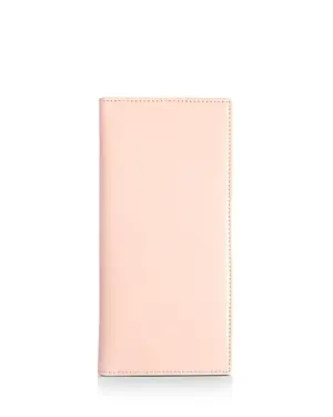 ROYCE NEW YORK Leather Rfid-blocking Travel Document Organizer Light Pink