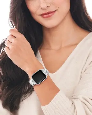 Michele Stainless Steel Bracelet Band For Apple Watch - Chrome