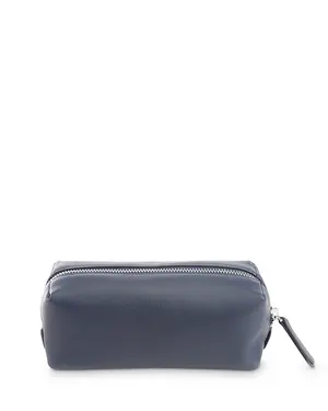 ROYCE NEW YORK Leather Utility Bag - Navy Blue