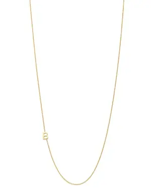 ZOE LEV Zoe Lev 14k Yellow Gold Asymmetrical Initial Pendant Necklace B/gold