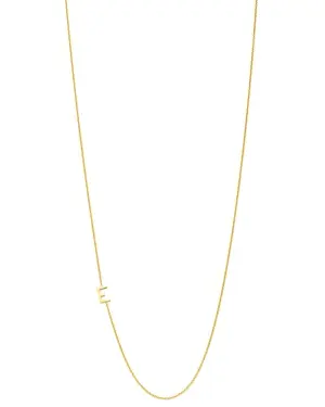 ZOE LEV 14k Yellow Gold Asymmetrical Initial Pendant Necklace - E/gold