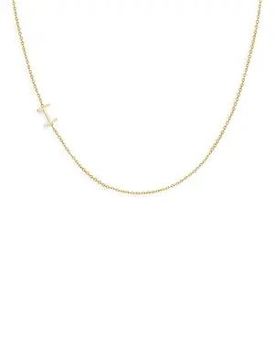 ZOE LEV Zoe Lev 14k Yellow Gold Asymmetrical Initial Pendant Necklace I/gold