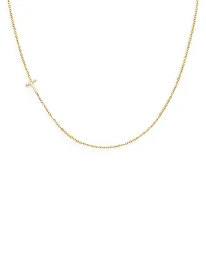 ZOE LEV Zoe Lev 14k Yellow Gold Asymmetrical Initial Pendant Necklace T/gold