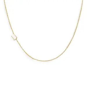ZOE LEV Zoe Lev 14k Yellow Gold Asymmetrical Initial Pendant Necklace U/gold