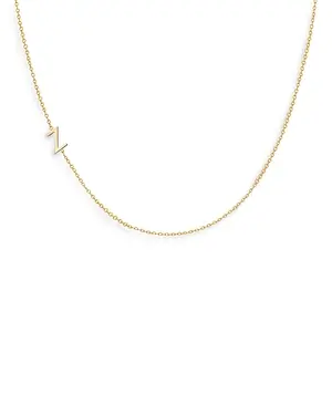 ZOE LEV Zoe Lev 14k Yellow Gold Asymmetrical Initial Pendant Necklace Z/gold