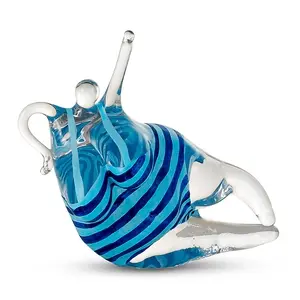 KOSTA BODA Happiness Glass Sculpture - Turquoise