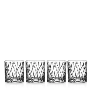 ORREFORS City Double Old Fashioned Glass, Set Of 4 - Clear