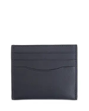 ROYCE NEW YORK Rfid Blocking Minimalist Leather Wallet - Navy Blue