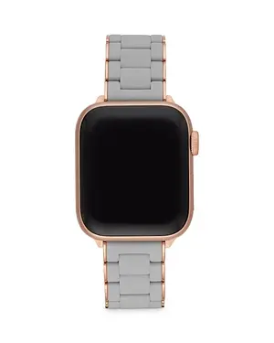 Michele Michele Apple Watch Silicone Wrapped Interchangeable Bracelet Gray/rose Gold