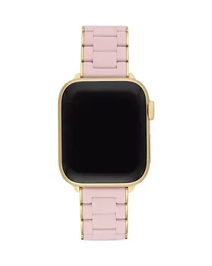 Michele Michele Apple Watch Silicone Wrapped Interchangeable Bracelet Pink/gold