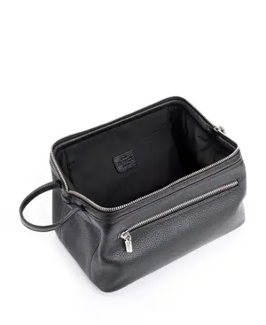 ROYCE NEW YORK Classic Leather Toiletry Bag