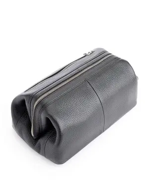 ROYCE NEW YORK Classic Leather Toiletry Bag